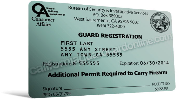 CA Guard Card Application - Security Guards Companies